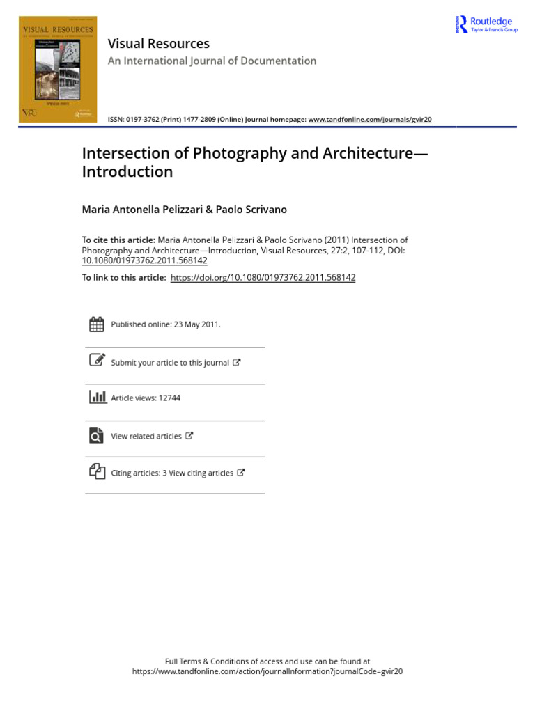 Intersection of Photography and Architecture Introduction | PDF | Image