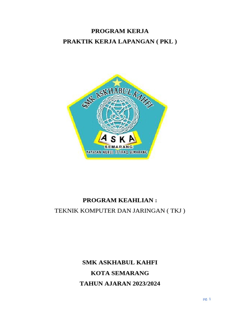 Program Kerja PKL 2023-2024 | PDF