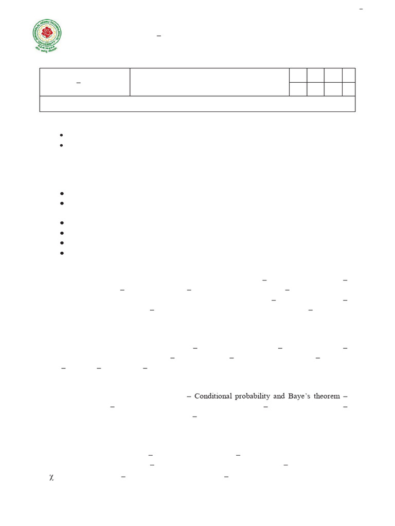 CSE 2-2 CS & Syllabus - UG - R20-11-12 | PDF | Statistics | Probability Distribution