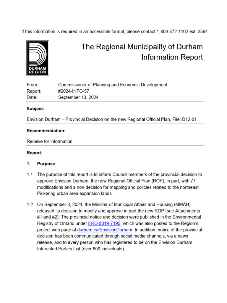 Envision Durham Official Plan Update | PDF