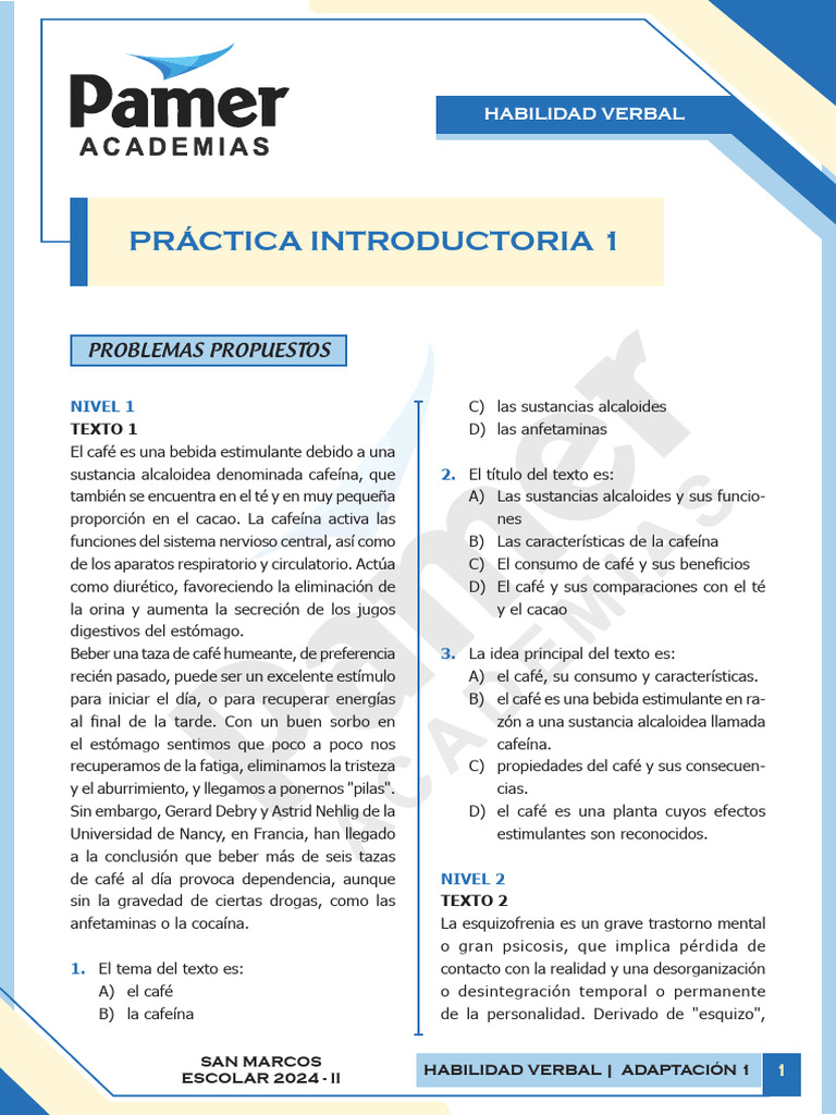 Verbal - Adap 1 | PDF | Esquizofrenia | Universo