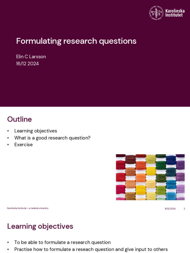 Formulating Research Questions Mph 2024 Pdf Quantitative Research