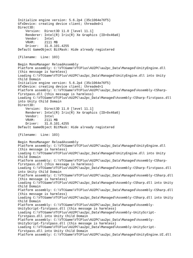 Output Log | PDF | Shader | Computing Platforms