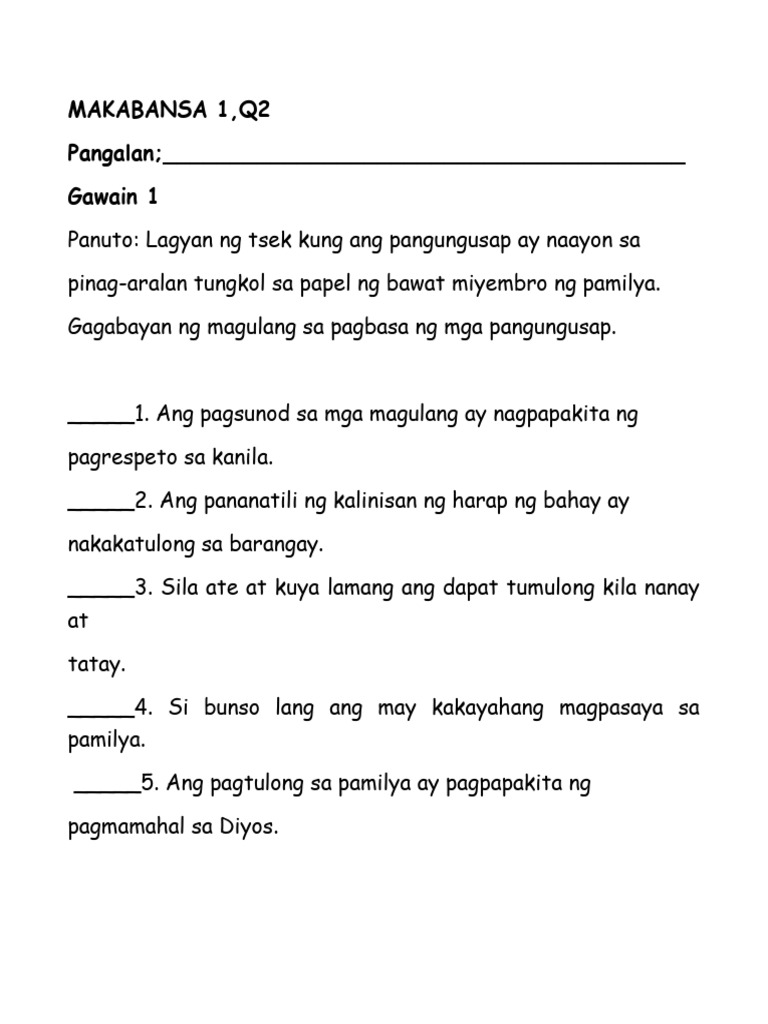 Q2 Activity Sheet Week8 | PDF