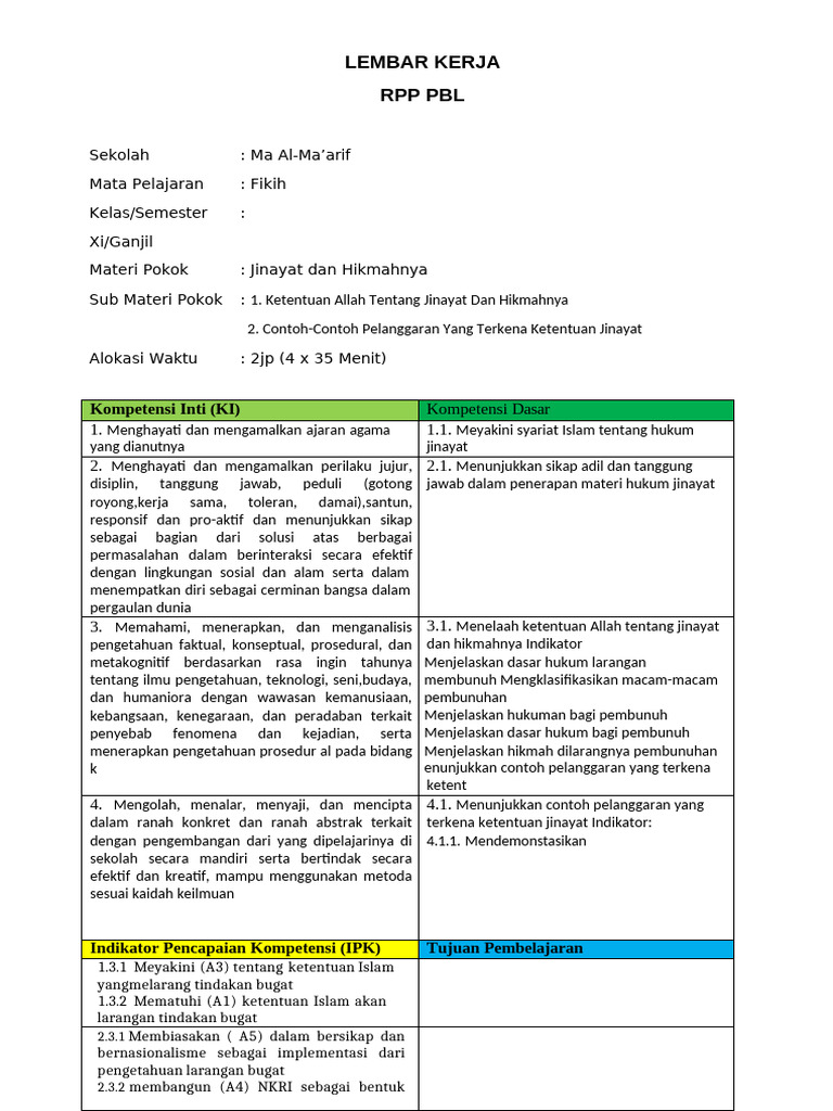 LK RPP PBL REV JADI (1) | PDF