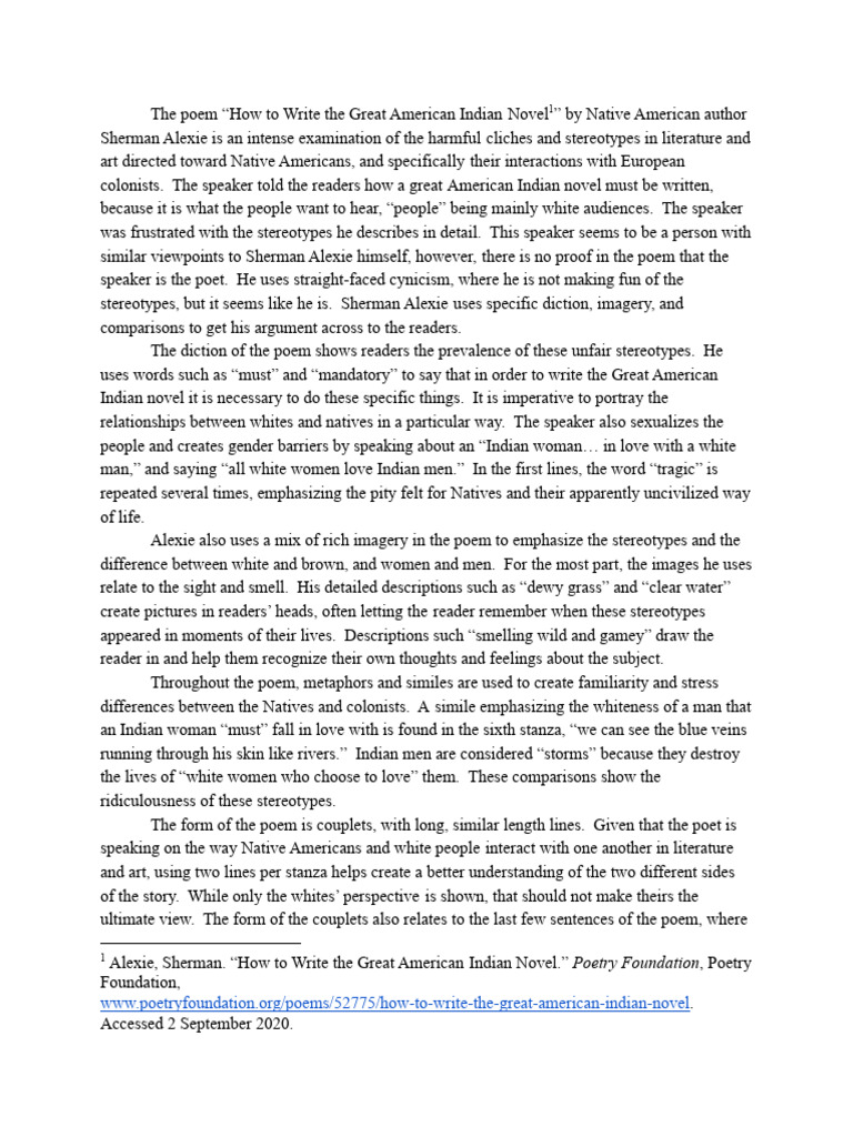 "How To Write The Great Indian Novel" Explication | PDF | Poetry ...