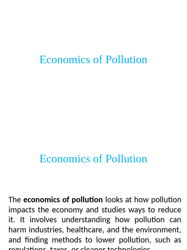 Economics of Pollution Control | PDF | Emissions Trading | Pollution