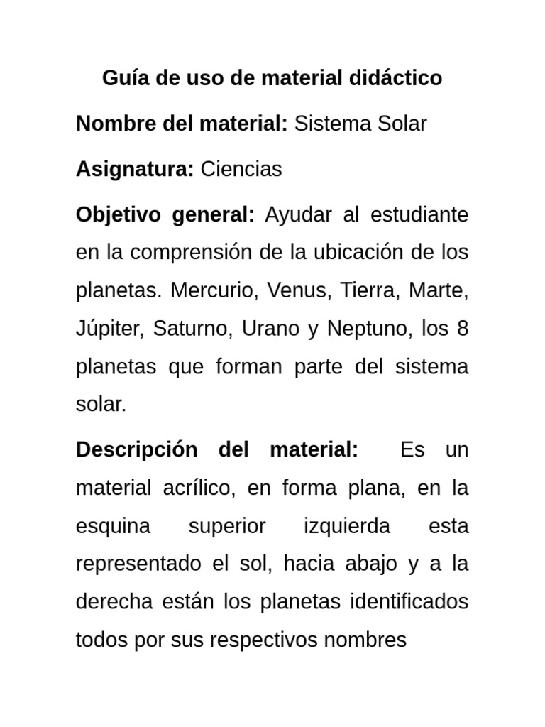 guia sistema solar | PDF