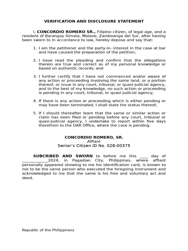 Affidavit_Verification | PDF | Affidavit | Government