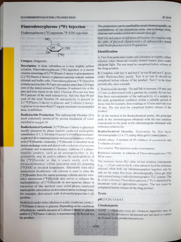Fluorodeoxyglucose Injection Overview | PDF | Radioactive Tracer ...
