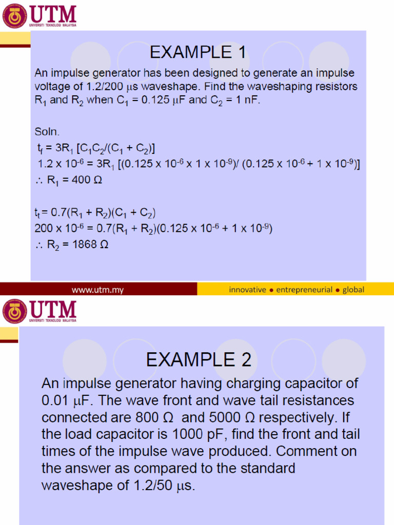 Impulse Test Waveforms Examples | PDF