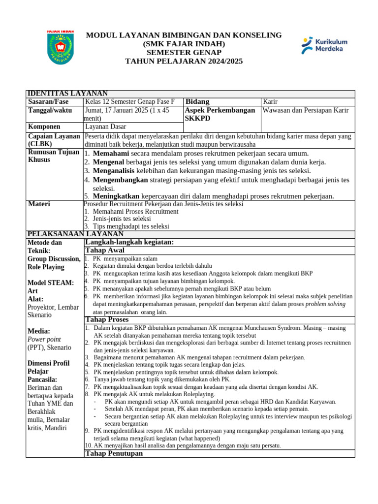 1. RPL Prosedur Recruitment dan Jenis Seleksi | PDF