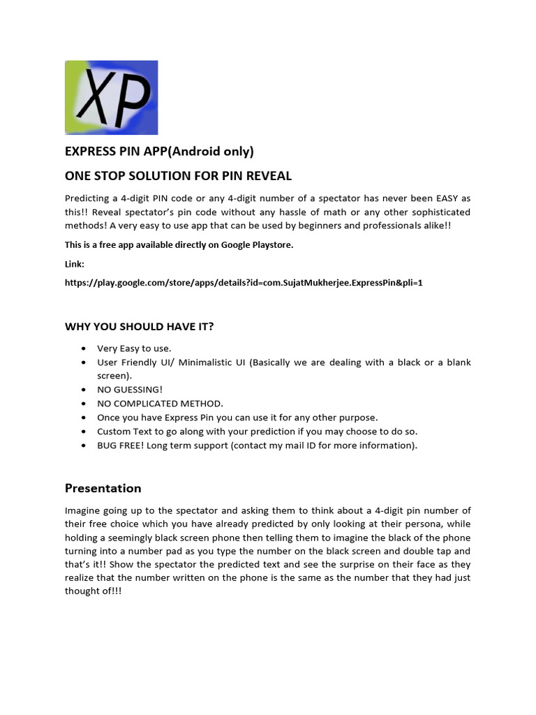 Sujat Mukherjee - EXPRESS PIN (Android) 1 | PDF | Mobile App | Android ...