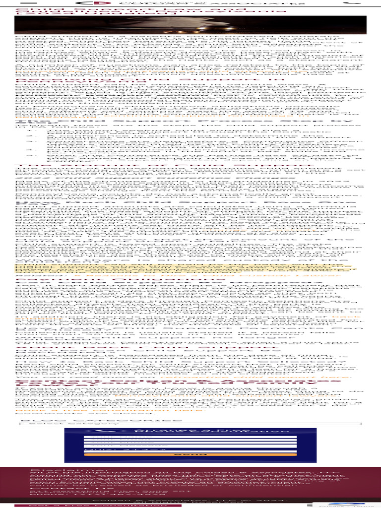 Pennsylvania Child Support Guidelines 2024 | PDF | Child Support ...