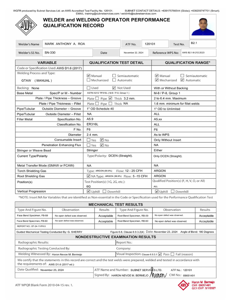 2. 6G GTAW WQTR ---- M. Roa (SN-330) | PDF