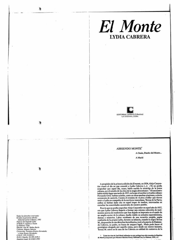 Lydia Cabrera - El Monte | PDF