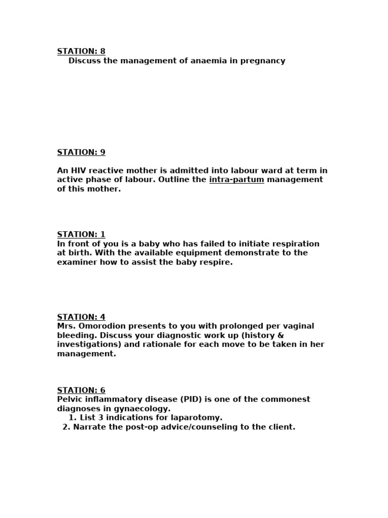 Obs & Gynae Paper 2 | PDF