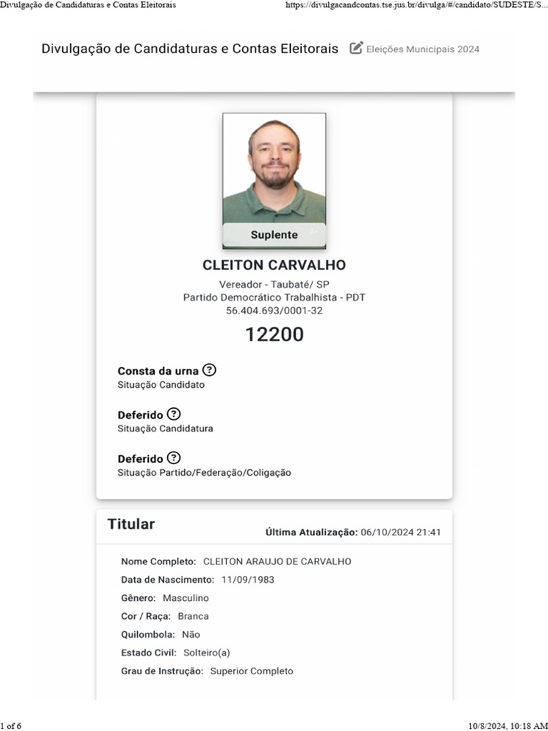 Registro Candidatura | PDF