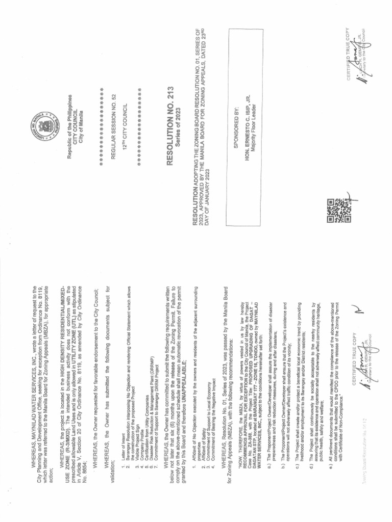 Manila Resolution | PDF