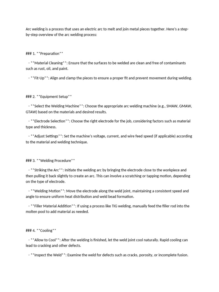 Step-by-Step Arc Welding Guide | PDF