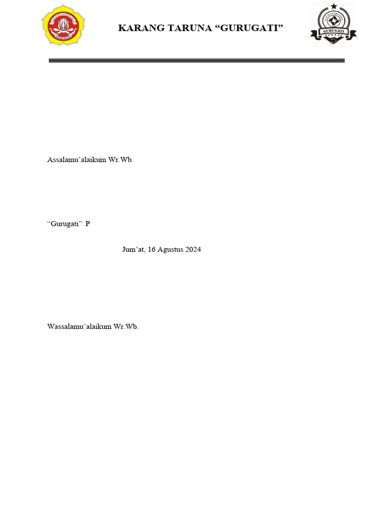 Surat Tembusan KRC-1 | PDF