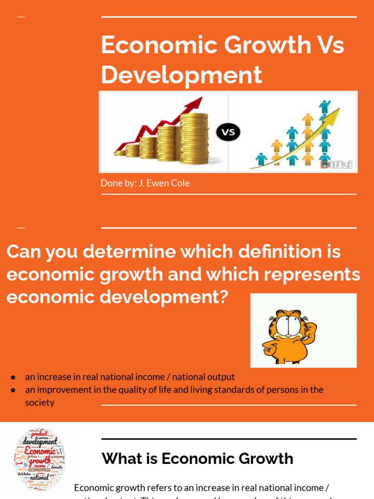 Economic Growth Vs Development | PDF | Economic Growth | Gross Domestic ...