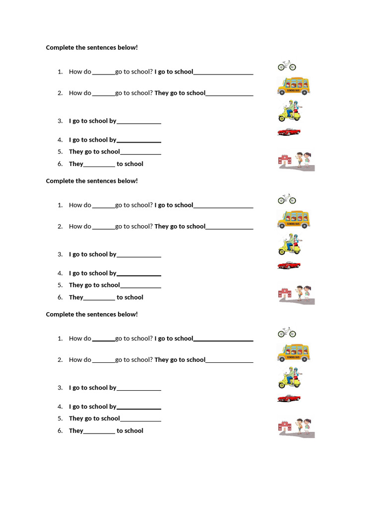 Practice Types of Transportation | PDF