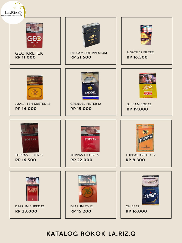 Katalog Rokok La - Riz.q | PDF