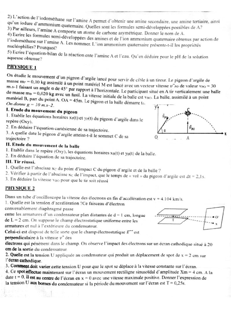 Devoir de Congés Tle D | PDF