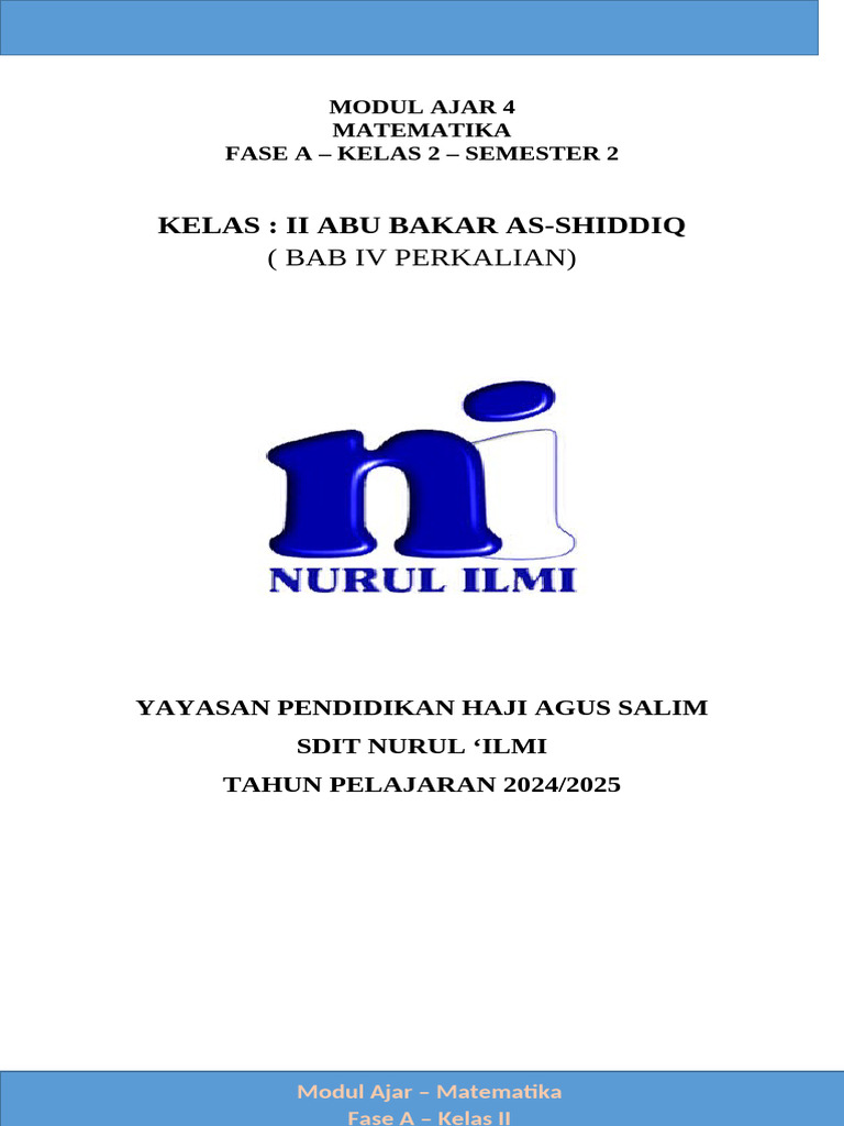 2A MODUL AJAR-4 MATEMATIKA | PDF