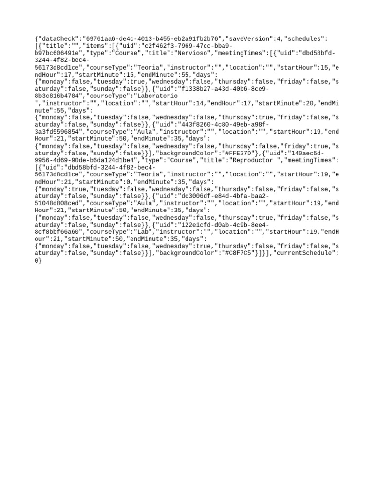 Schedule Csmo | PDF