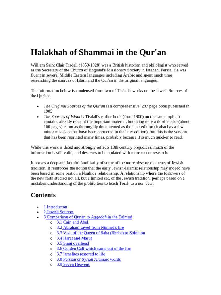 Halakhah of Shammai in the Quran | PDF | Solomons | Queen Of Sheba