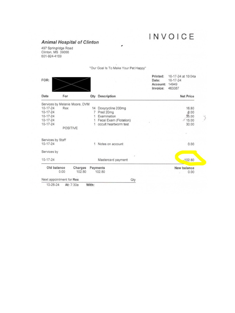 Rex Receipts - Total | PDF