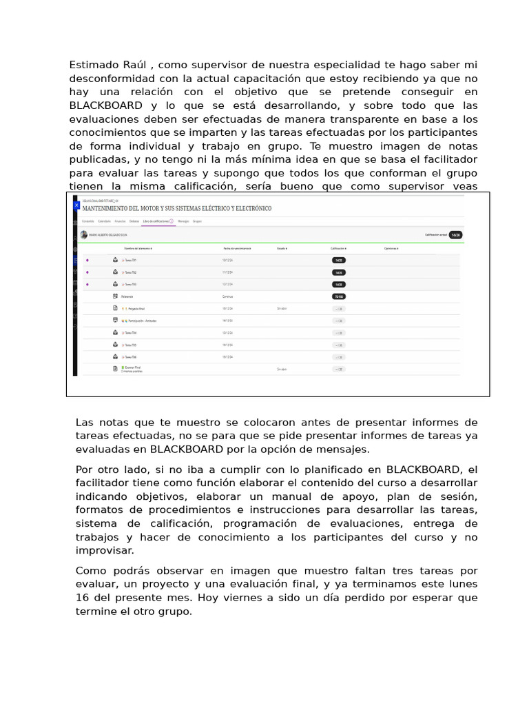INFORME PARA SUPERVISOR RAUL GARCÍA | PDF