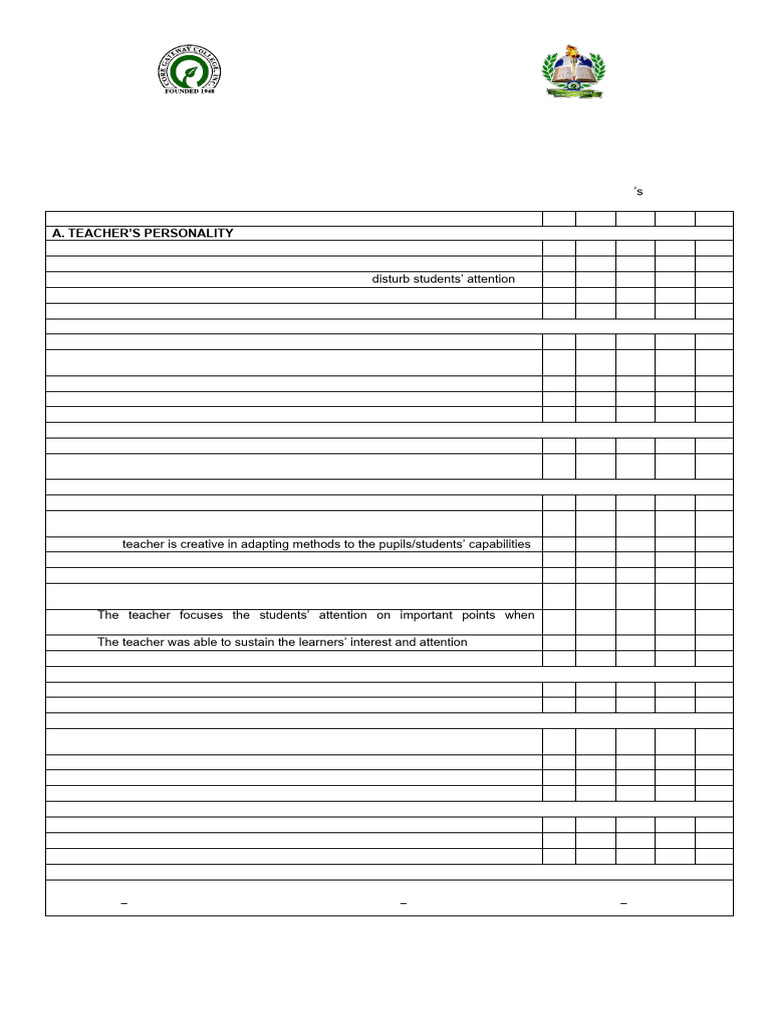 Demo Teaching Evaluation Sheet | PDF | Teachers | Learning