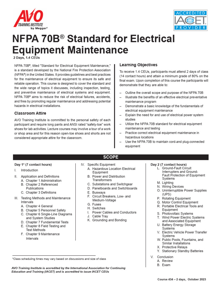 NFPA 70B Outline - 02 08 2024 | PDF | Electrical Engineering | Electricity