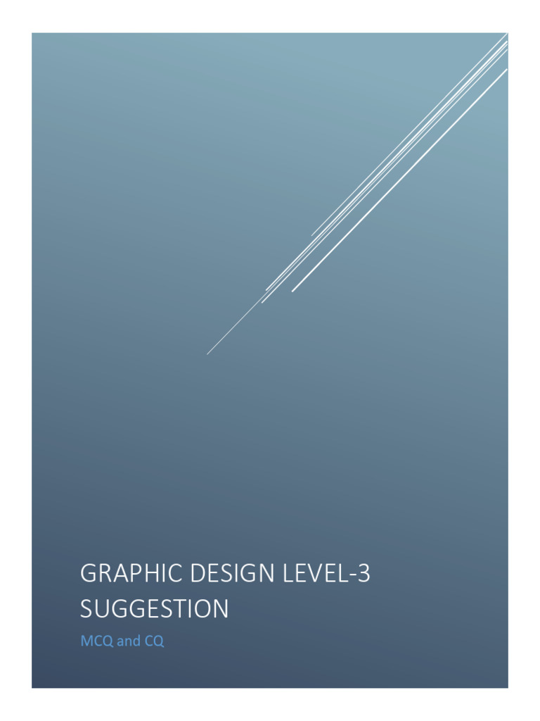 Graphic Design Level-3 Suggestion | PDF | Adobe Photoshop | Graphic Design