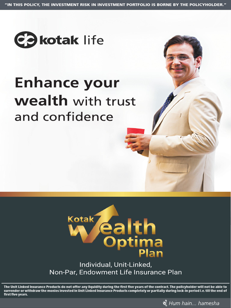Kotak Wealth Optima Plan Guide | PDF | Insurance | Life Insurance