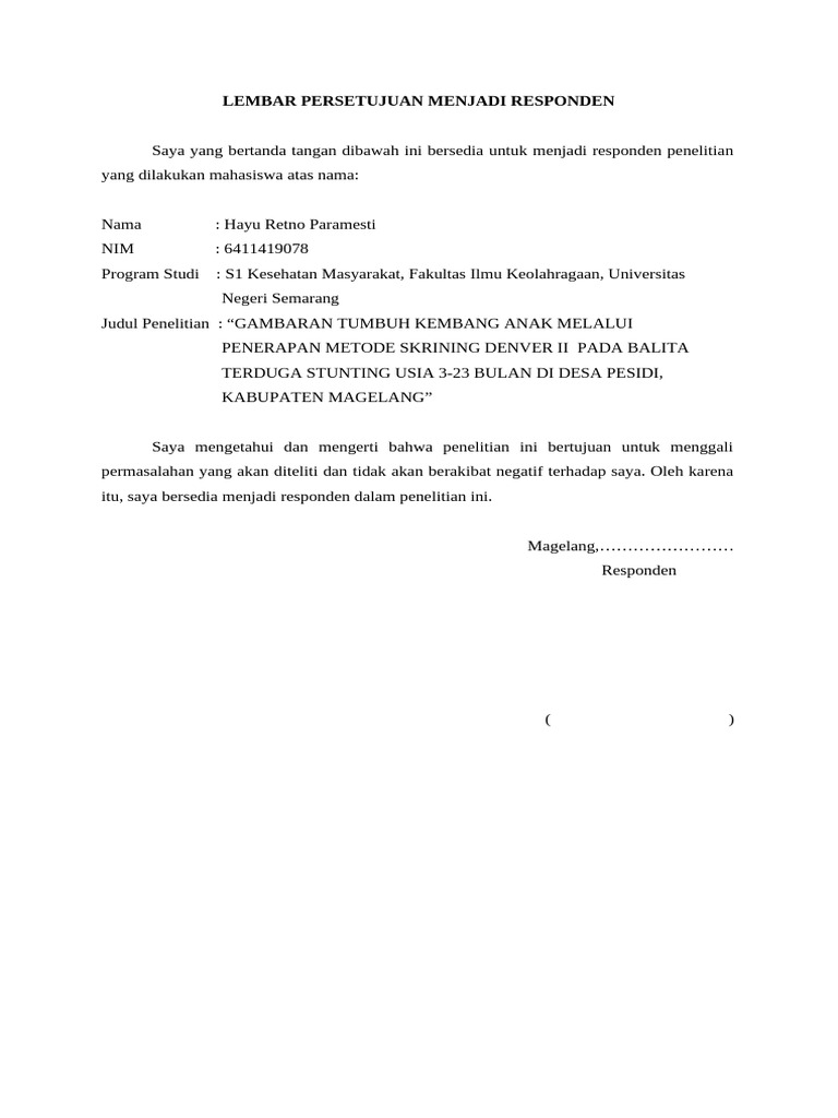 Skrining Tumbuh Kembang Balita Stunting | PDF