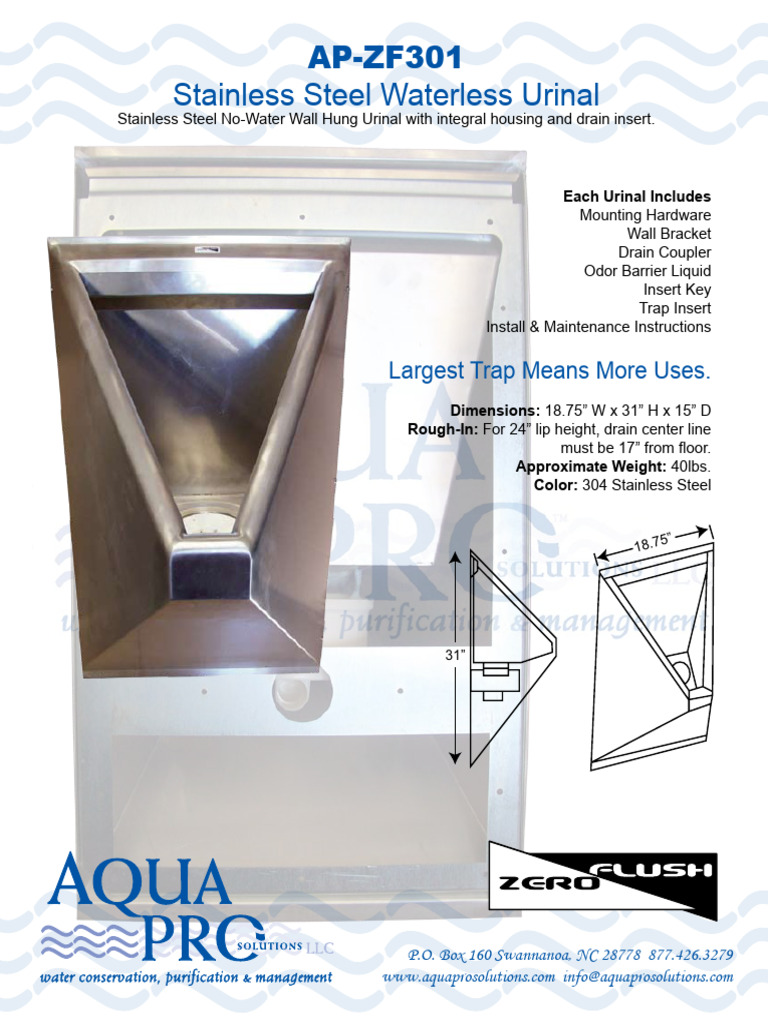 Stainless Steel Waterless Urinal Guide | PDF
