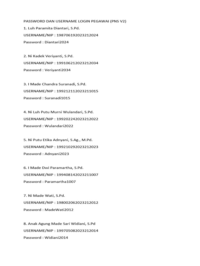 PNS Login Credentials | PDF