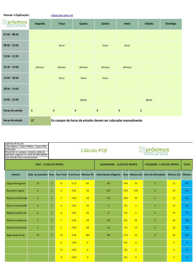 Planilha-de-Estudo-INSS | PDF