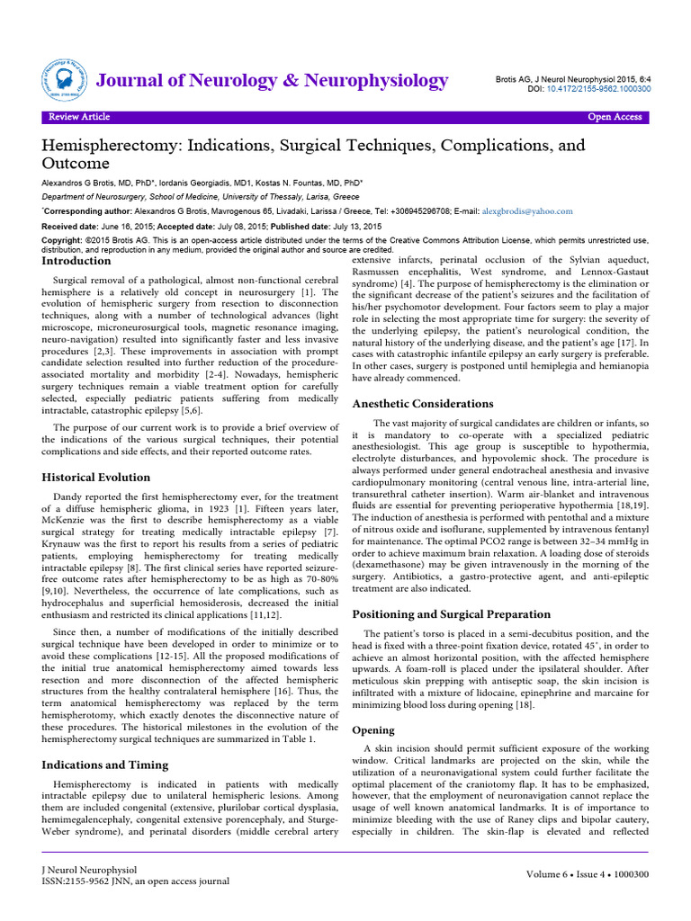 hemispherectomy-indications-surgical-techniques-complications ...