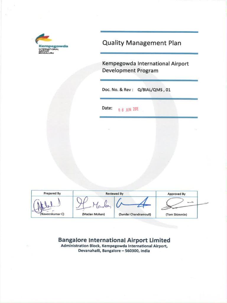 Quality Management Plan | PDF