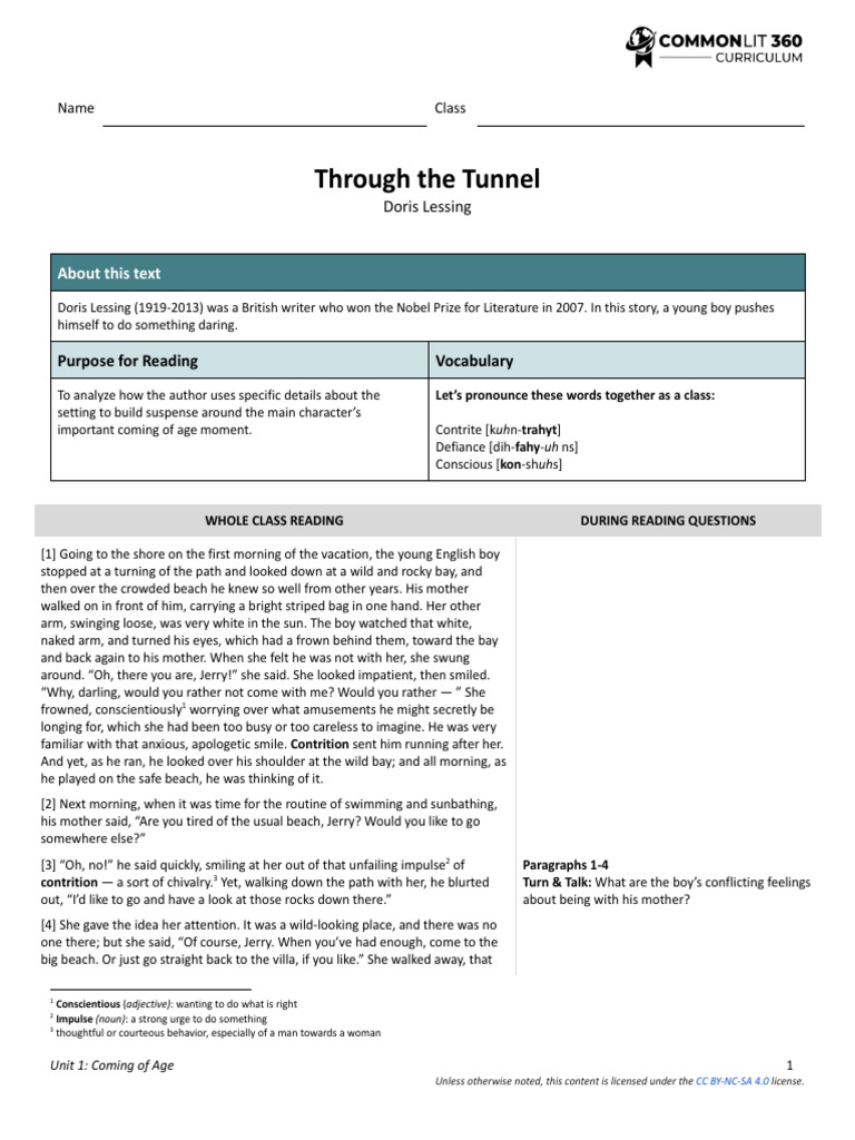 Through The Tunnel | PDF | Creative Commons License