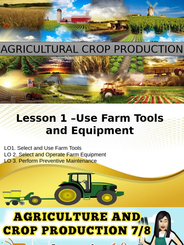 Agricrop Lesson 1 | PDF | Agricultural Machinery | Plough
