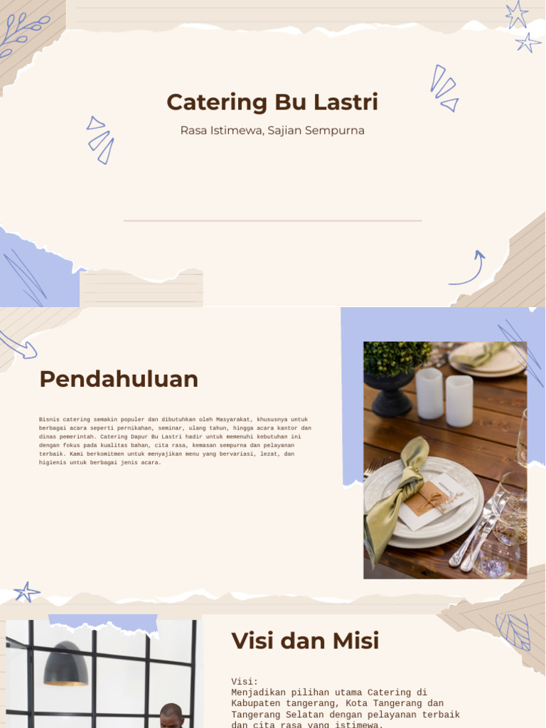 Catering Bu Lastri: Sajian Istimewa Tangerang | PDF