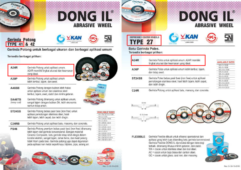 TDS Abrasive Wheel Dong Il | PDF