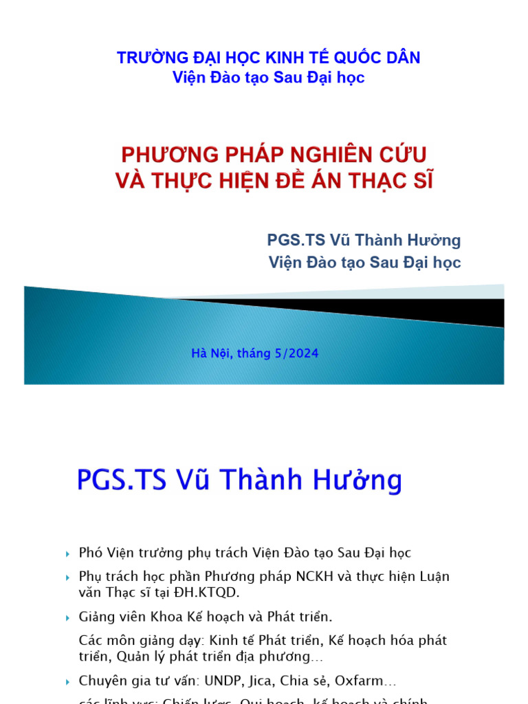 Chuyen de 1 PPNC 2TC - Khai Quat PPNCKH - ĐB | PDF