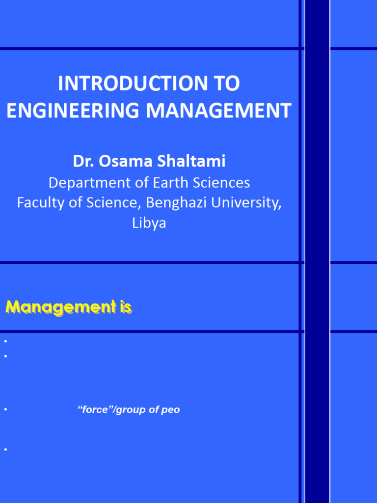 TIE 511-Introduction To Engineering Management | PDF | System | Psychology